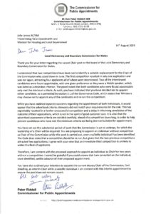 Letter - Commissioner for Public Appointments